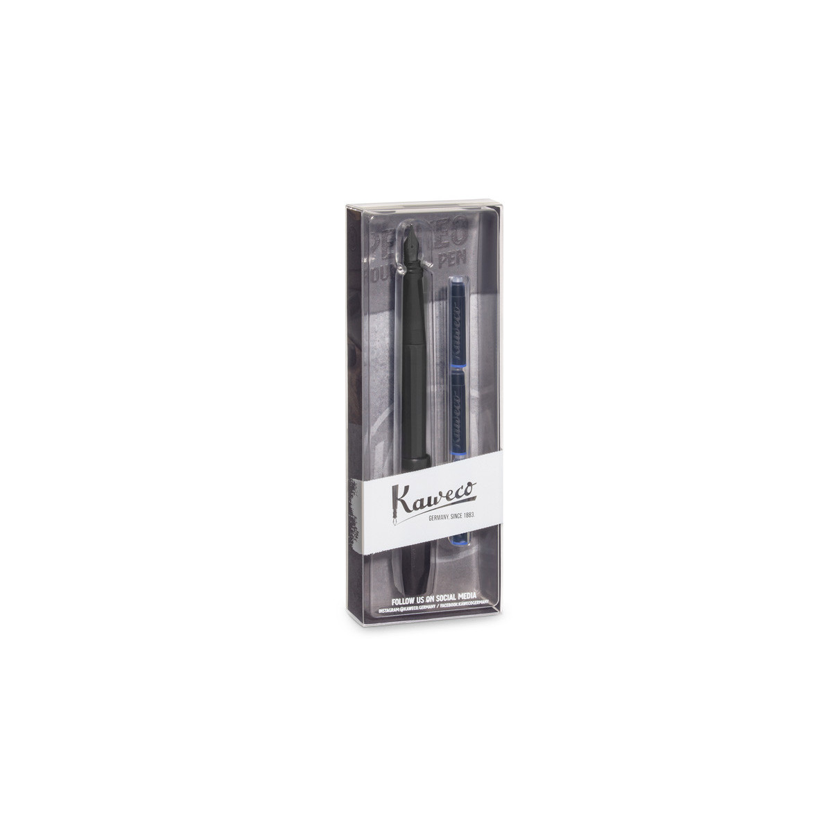 Studio Pens - KAWECO PERKEO FOUNTAIN PEN PACK - ALL BLACK